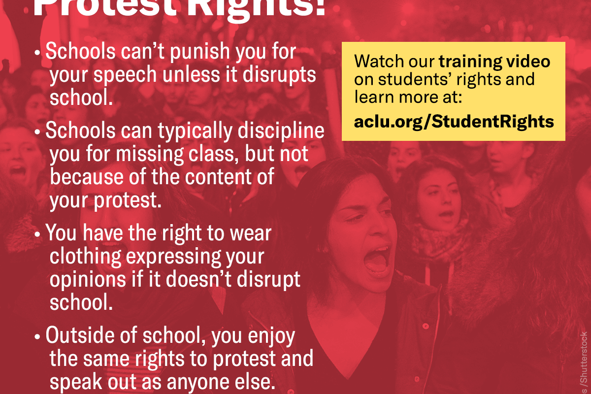 Don’t let school officials mislead you. Students have the right to make ...
