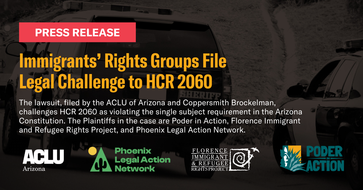 Immigrants’ Rights Groups File Legal Challenge to HCR 2060, A Sweeping ...